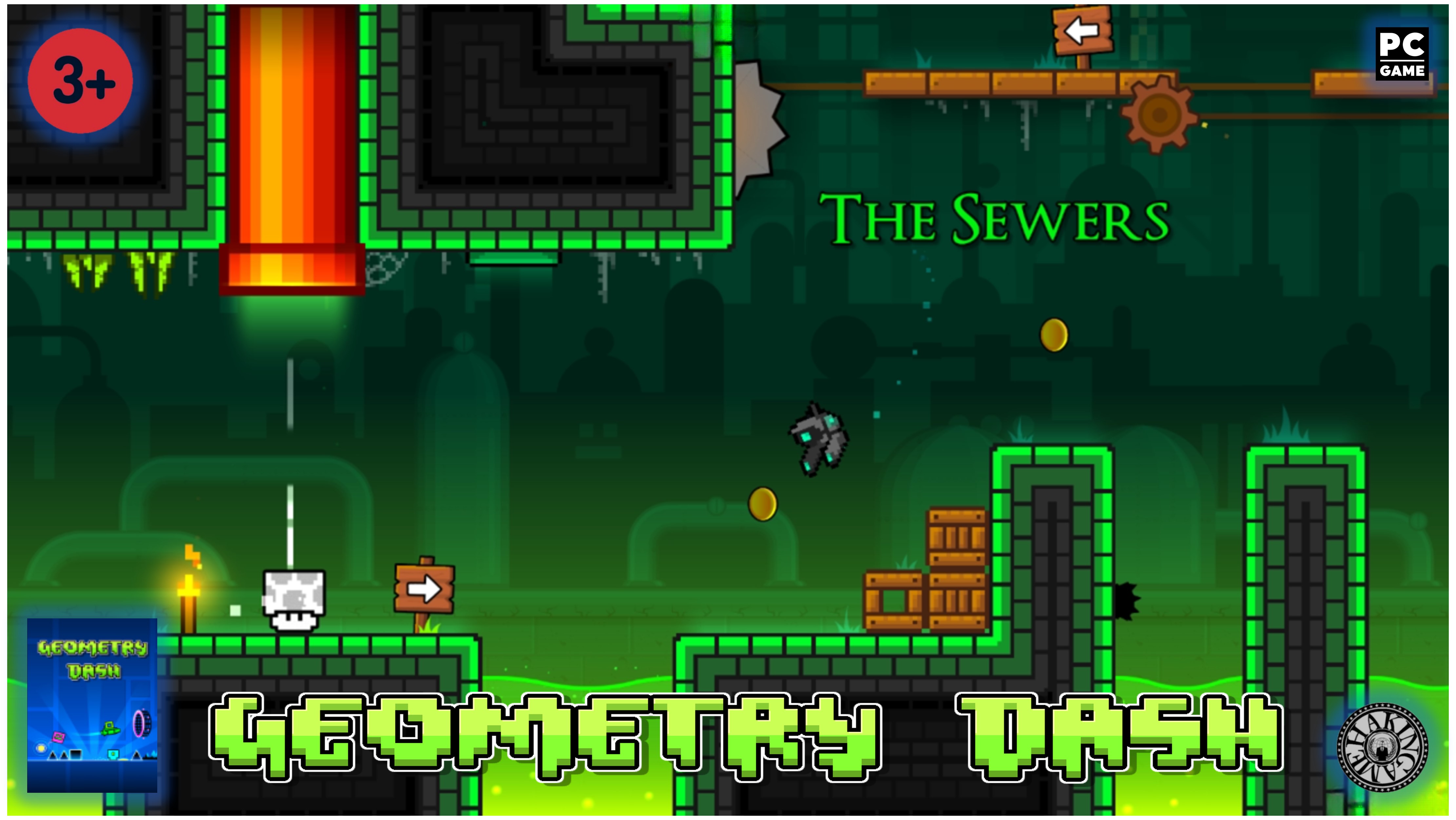 The Sewers и секретные монетки. Geometry Dash 2013 (PC)