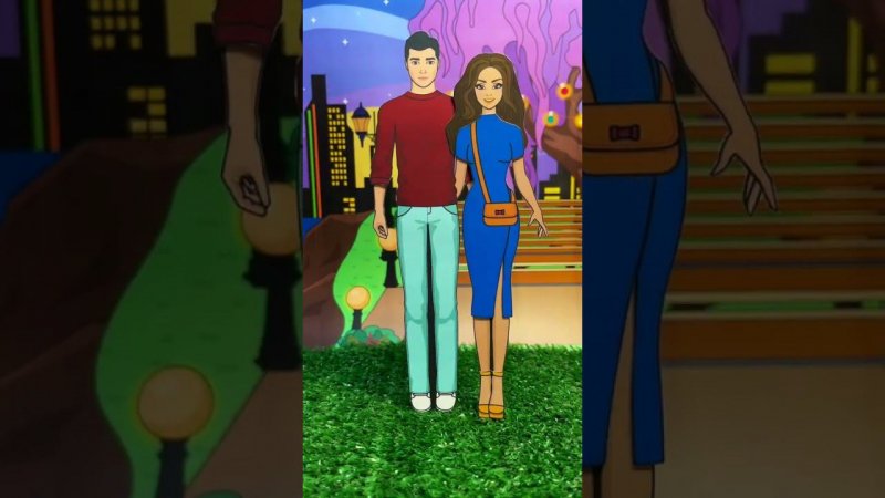 Мультик с бумажными  куклами #shorts  #бумажныекуклы #бумажныеподелки
