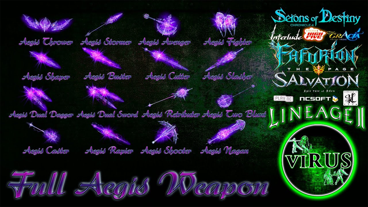 Full Set of Aegis Weapons. LINEAGE II - Prelude Of War. Any Chronicles ◄√i®uS►
