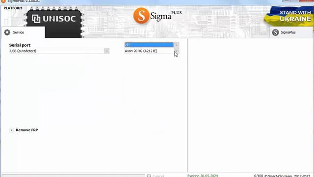 ZTE A3 Remove FRP with Sigma Plus