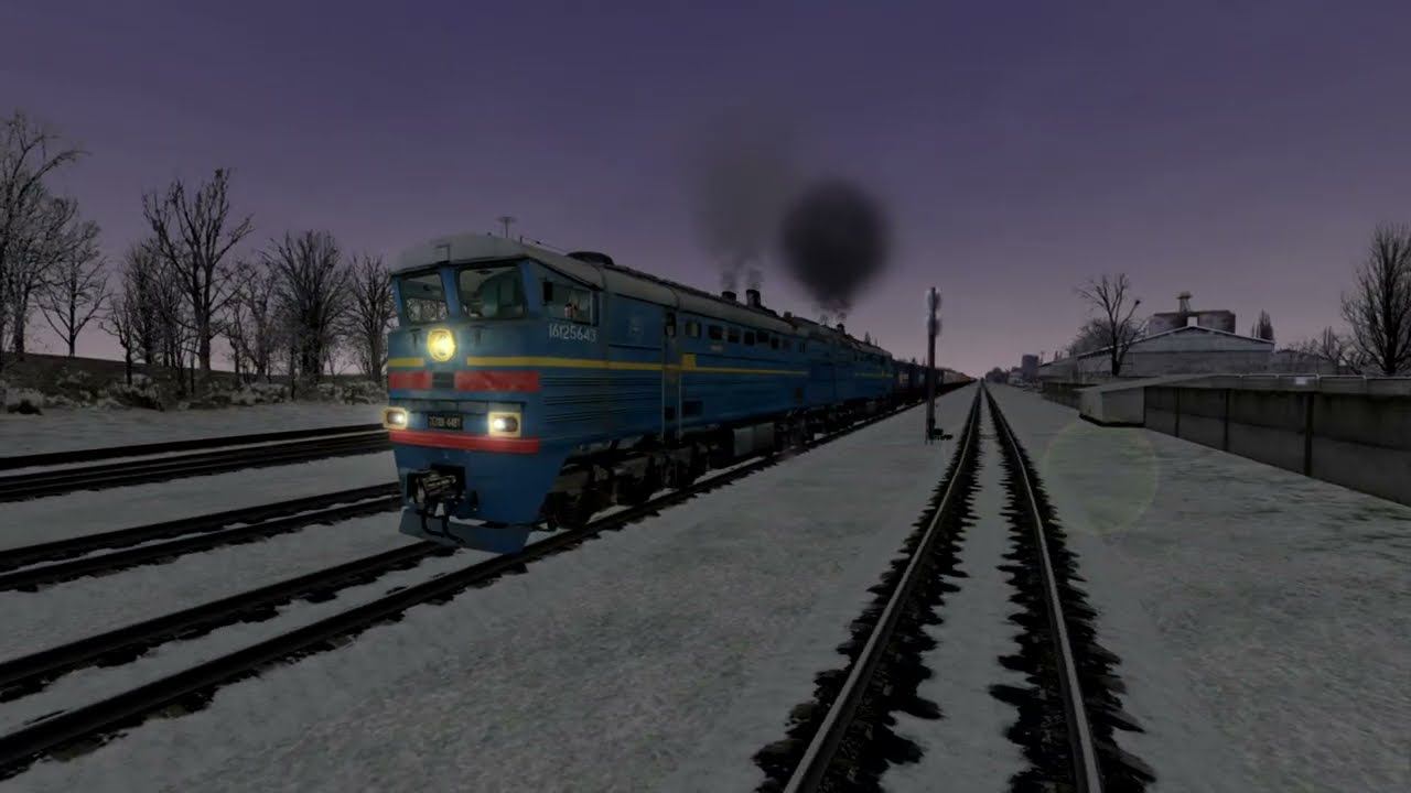 Train simulator classic 2тэ10В c поездом 3427 контейнерный