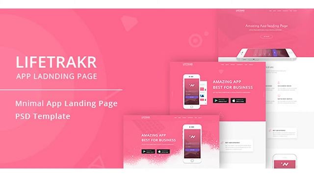 Lifetrakr - Multi-purpose App Landing Page PSD Template | Themeforest ...