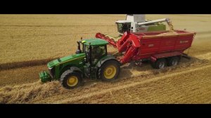 UMEGA, John Deere, CLAAS на уборке пшеницы