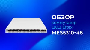 Обзор коммутатора ЦОД Eltex MES5310-48