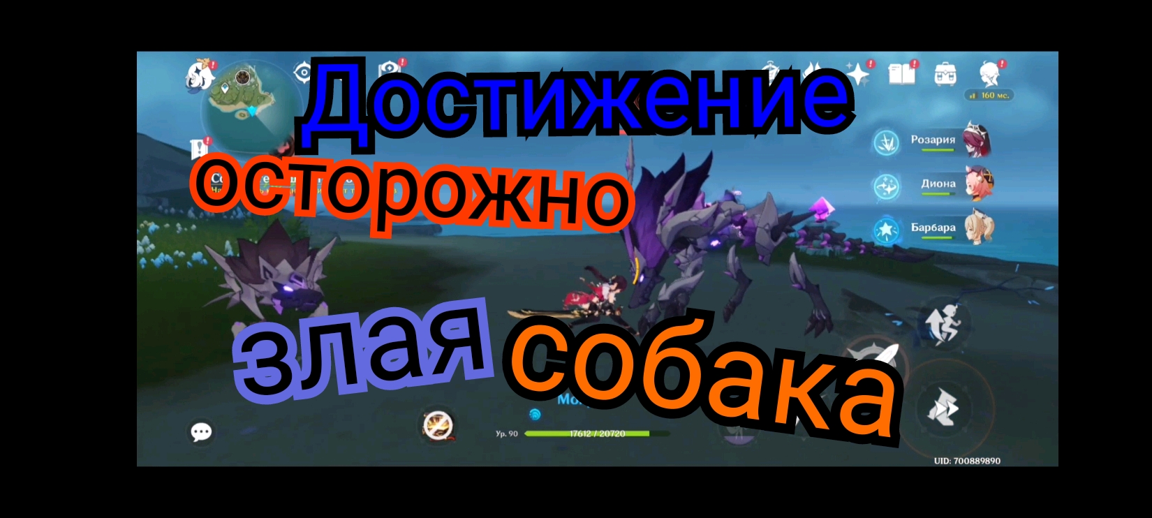 Секретное достижение осторожно злая собака геншин
