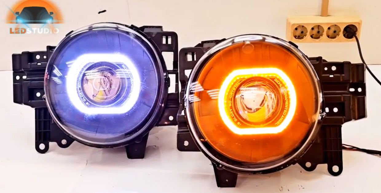Toyota Fj Cruiser тюнинг кастом фары от ledstudio