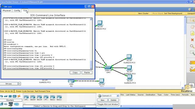 Настройка STP для нескольких VLAN | Cisco Routing & Switching. Шаг 18