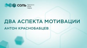 Антон Краснобабцев. Два аспекта мотивации