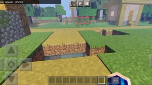 Обзор моей деревни в Minecraft.