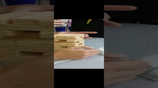 Вожатые играют Дженга а Дженга - это вафли