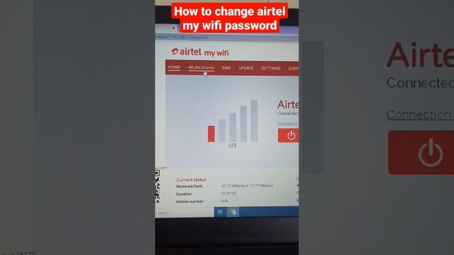 change airtel my wifi device wifi password #shorts