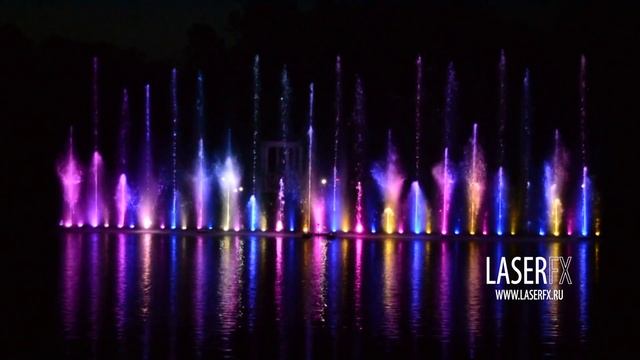 Лазерное шоу фонтанов Обнинск День Города