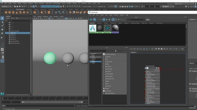 11. Quick Look at materials inside Maya