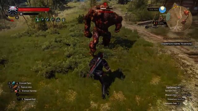 The Witcher 3 бой с големом неизвестного уровня