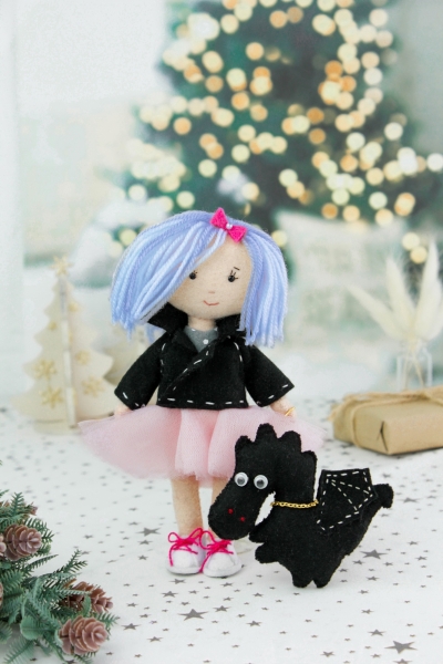 Дизайн-студия "Кукла перловка " Девушка и дракон