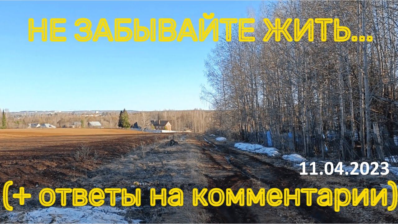 НЕ ЗАБЫВАЙТЕ ЖИТЬ... (+ ответы на комментарии. 11.04.2023)