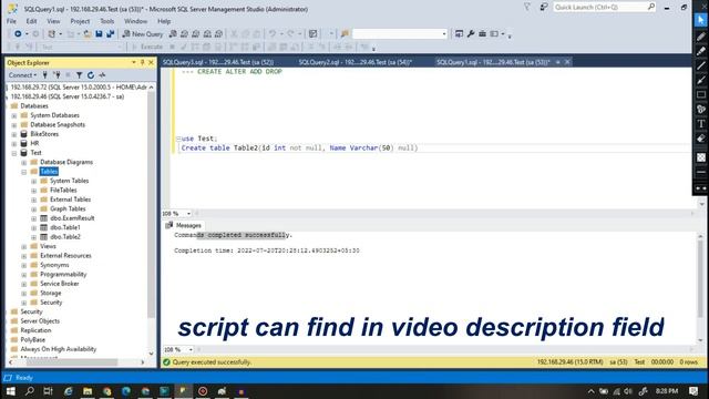 Create Table in SQL Server | How To Create Table In SQL | Table Create ...