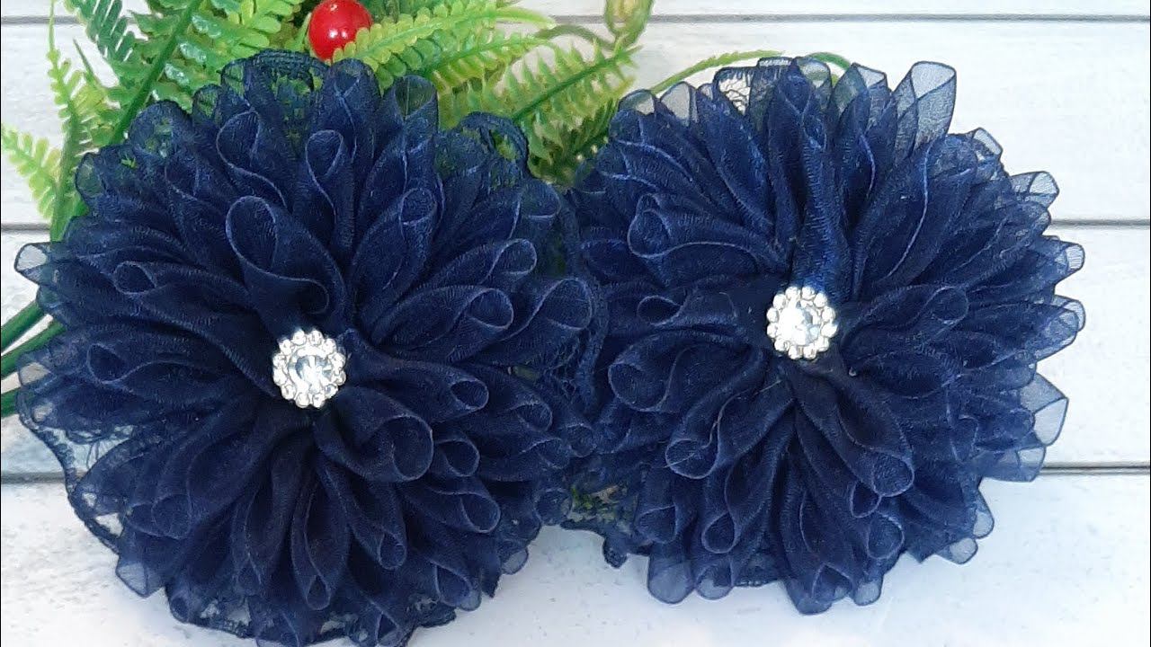 МК. Школьные, нежные бантики из органзы.