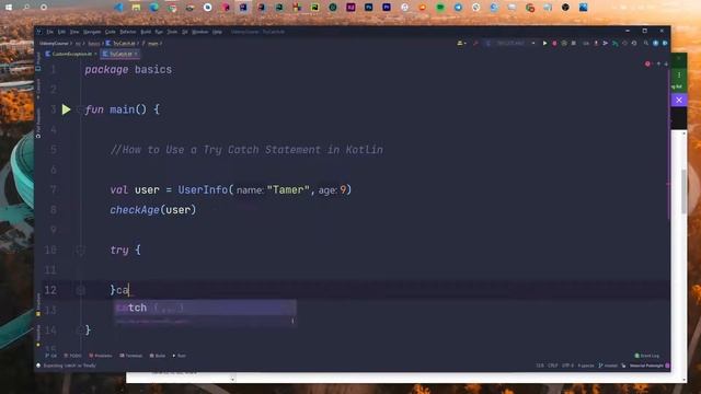 114 Try Catch Statement – смотреть онлайн видео от Kotlin Мобильная Разработка в хорошем ...