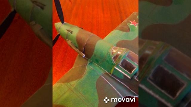 Модель самолёта МиГ-3 из бумаги и картона.