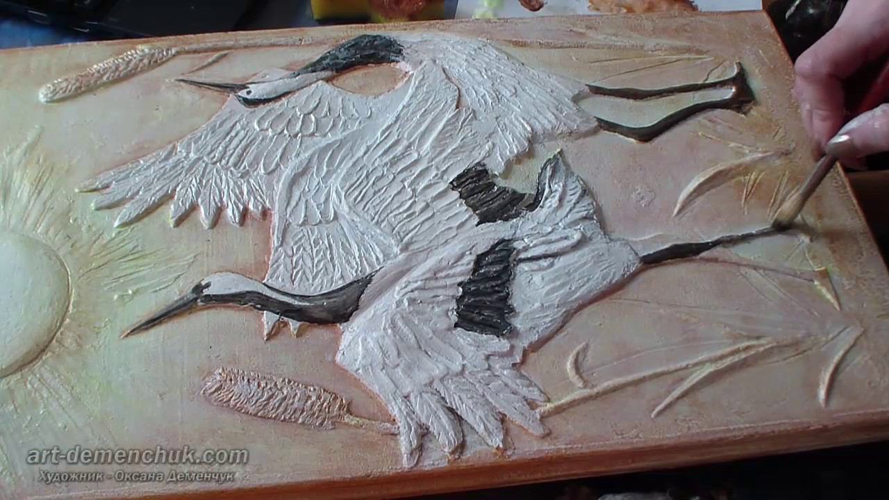 Барельеф - журавли (6 часть).