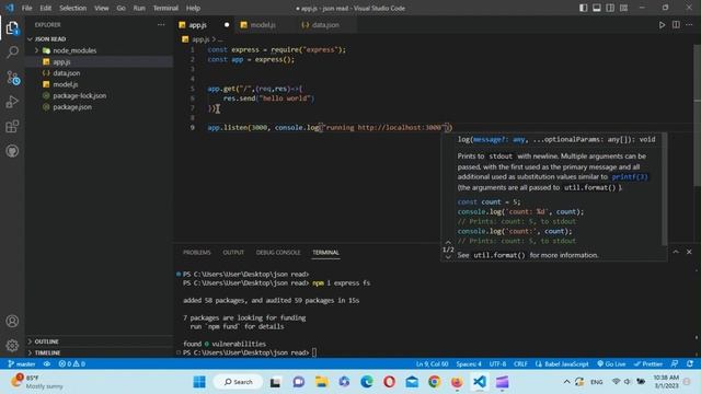 Read Json data file using Nodejs – смотреть онлайн видео от Кодирование ...