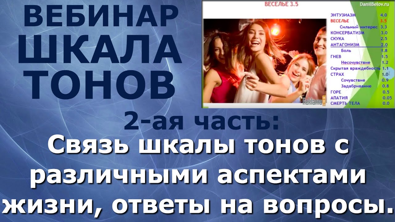 ?✅Шкала Эмоциональных Тонов - Вебинар Данила Белова (2-ая часть и ответы на вопросы)
