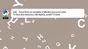 SQL : Force throw an exception if affected rowcount is zero
