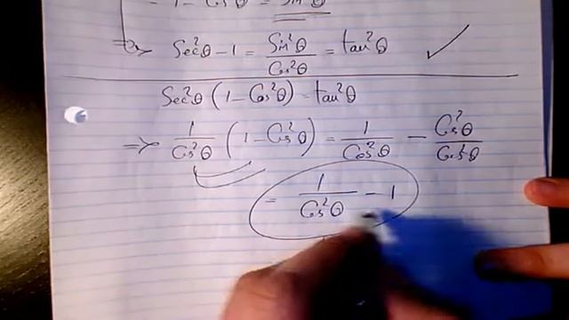 sec^2x(1-cos^2x)=tan^2x Verifying trigonometric identities, How to ...