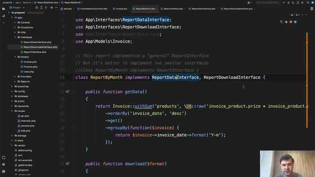 I: Interface Segregation Principle - Separate Data and Download