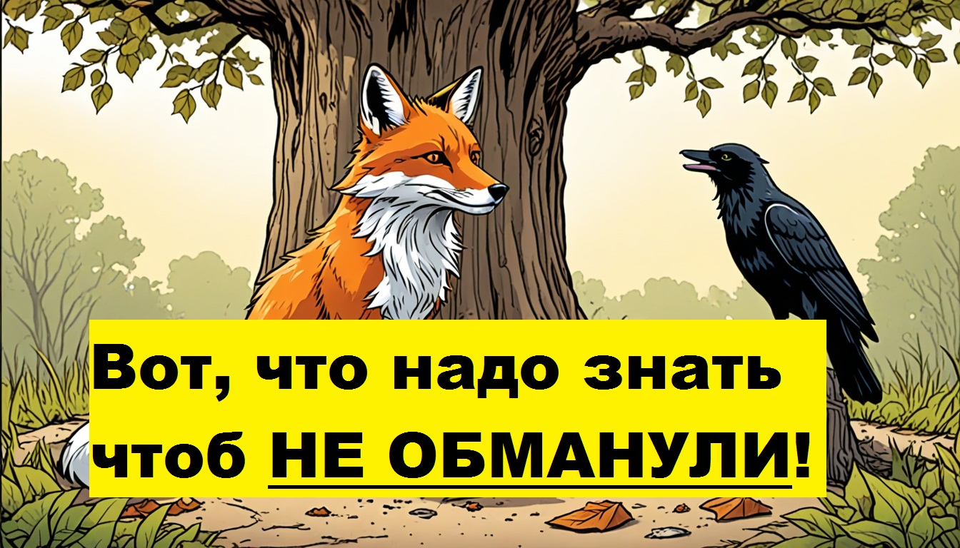 Крылов Басня Ворона и сыр