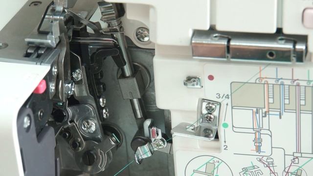 Как заправить оверлок Janome ML844D