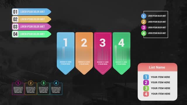 DaVinci Resolve | Элементы списка инфографики