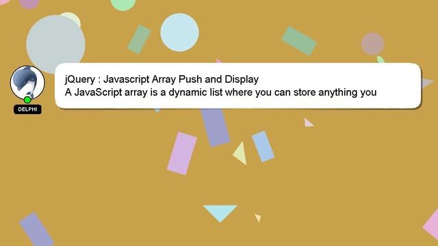 jQuery : Javascript Array Push and Display – смотреть онлайн видео от ...