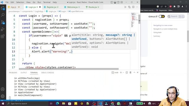20.1 React Navigation 6 Navigation One Page to Another in React Native ...