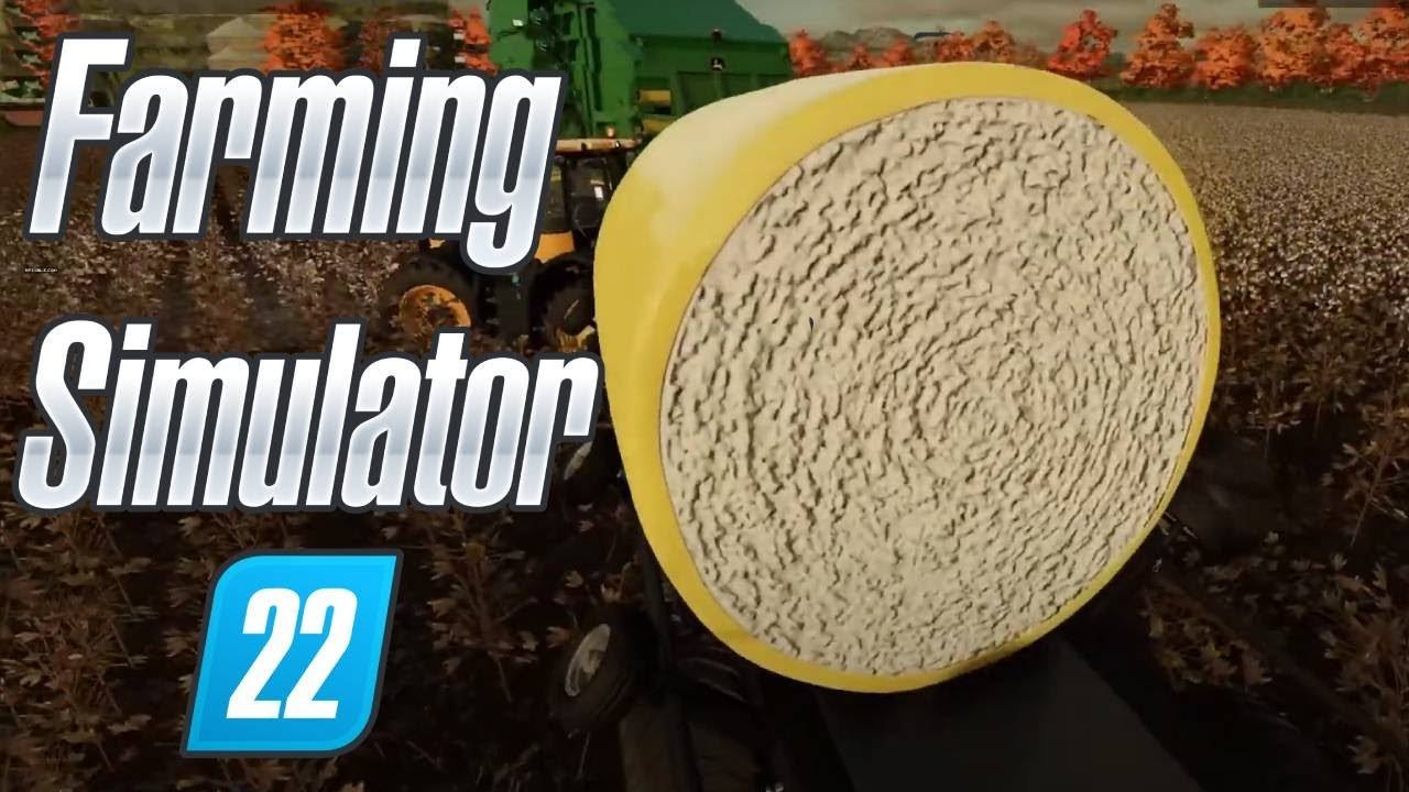 Собираем ХЛОПОК и сворачиваем в круглые тюки. Farming simulator 22 #18. КООП.