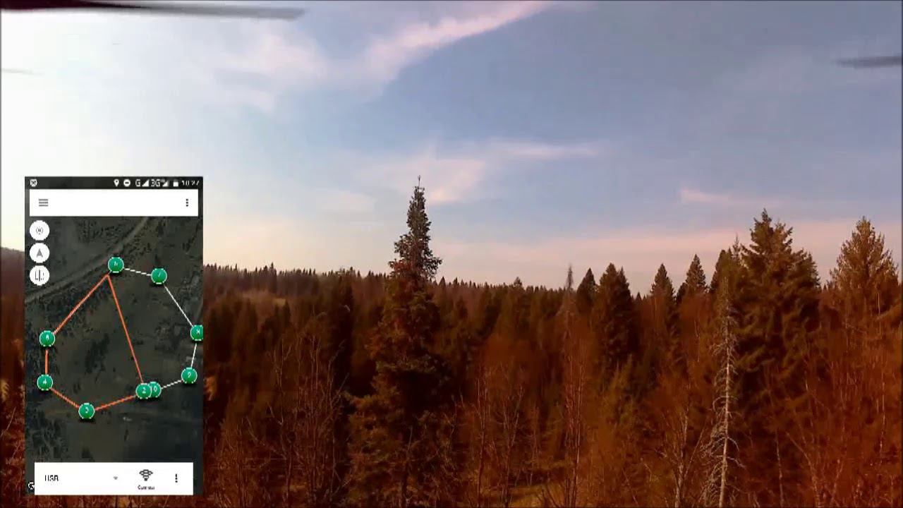 Чудесное избежание падения квадрокоптера с APM 2.6 во время полета по точкам в режиме AUTO