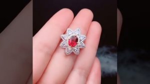 925 пробы серебро натуральный магний алюминиевый гранат чистое тело женское кольцо очаровательный