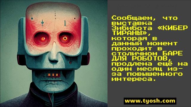 СЕЛО БОСС. Выставка Зибибота КИБЕР ТИРАНЫ в БАРЕ ДЛЯ РОБОТОВ. Спектакли, пьесы 2022, 2023 Белгород