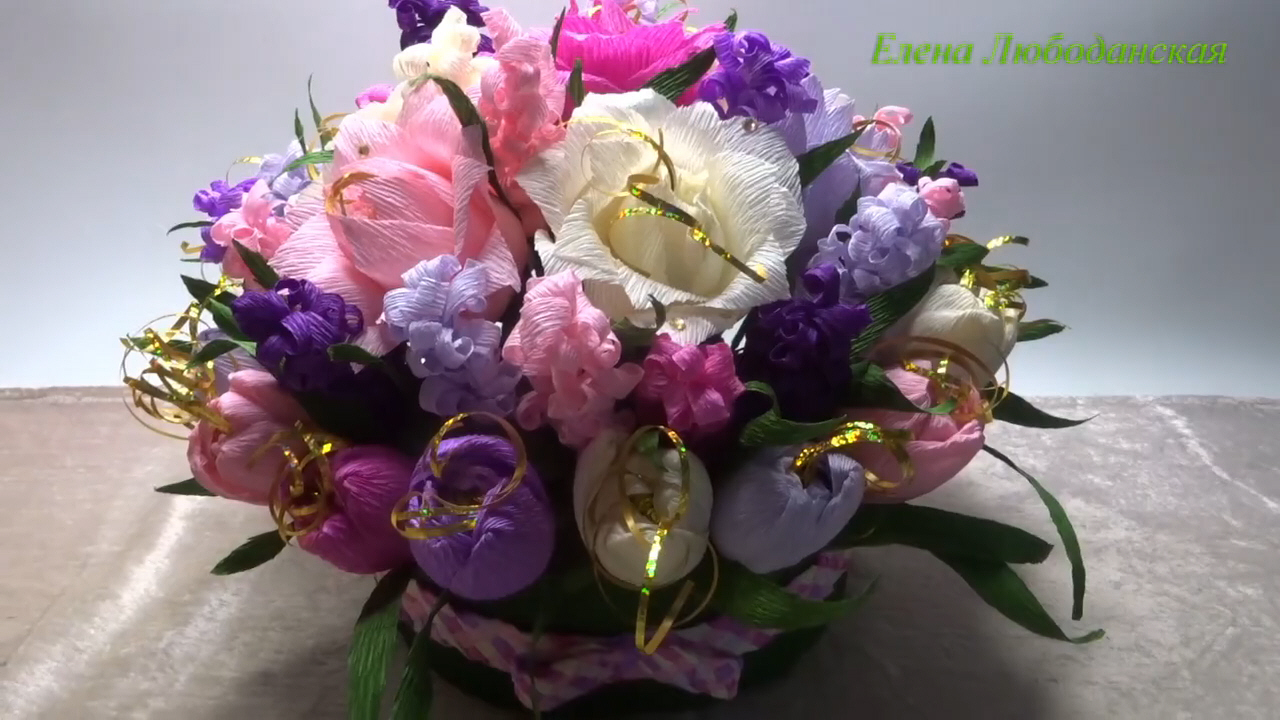 Весенний букет из конфет, МК
