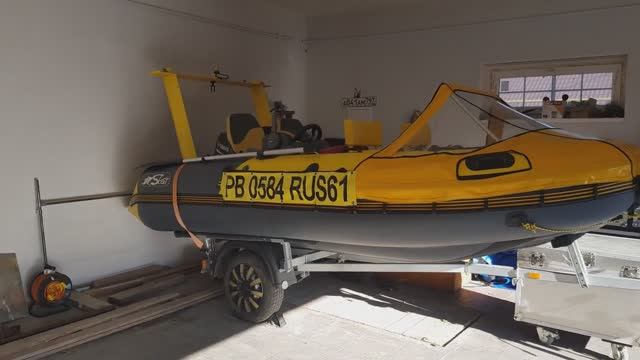 обзор лодки ПВХ Риф Скат Тритон 400 с мотором Ямаха 30 (Yamaha 30 HWCS) и электродвигателем.mp4