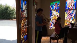 I Am Trusting Thee, Lord Jesus (Mary-Piano, Justin-Trombone)