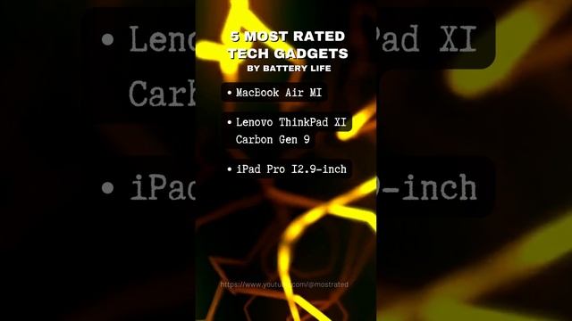 5 MOST RATED Tech Gadgets by Battery Life