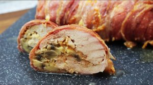 Новогоднее меню 2020 - Невероятно Вкусный Куриный рулет с начинкой