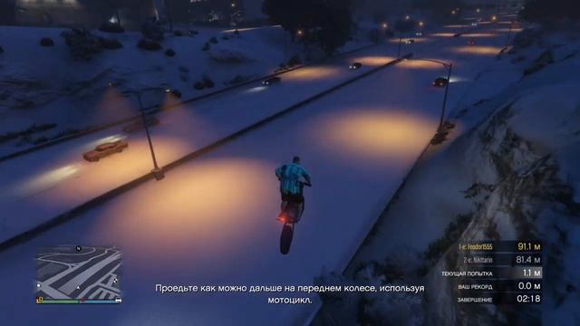 Новый год в GTA5 online  хасаним на шохе зимой и бэтмобль на снегу