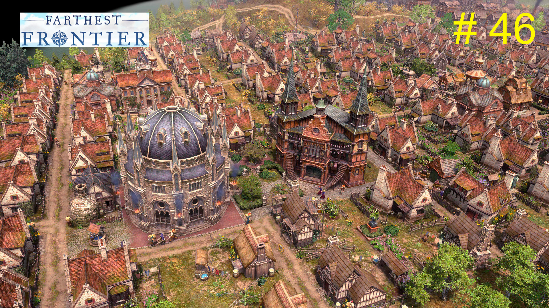 Улучшение театра, коровника и многое другое.  #46. Прохождение Farthest Frontier