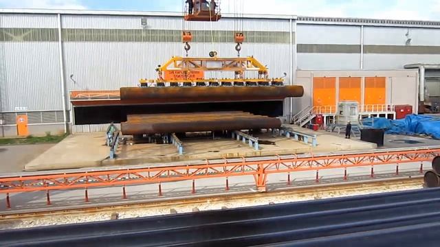 Перемещение труб траверсами