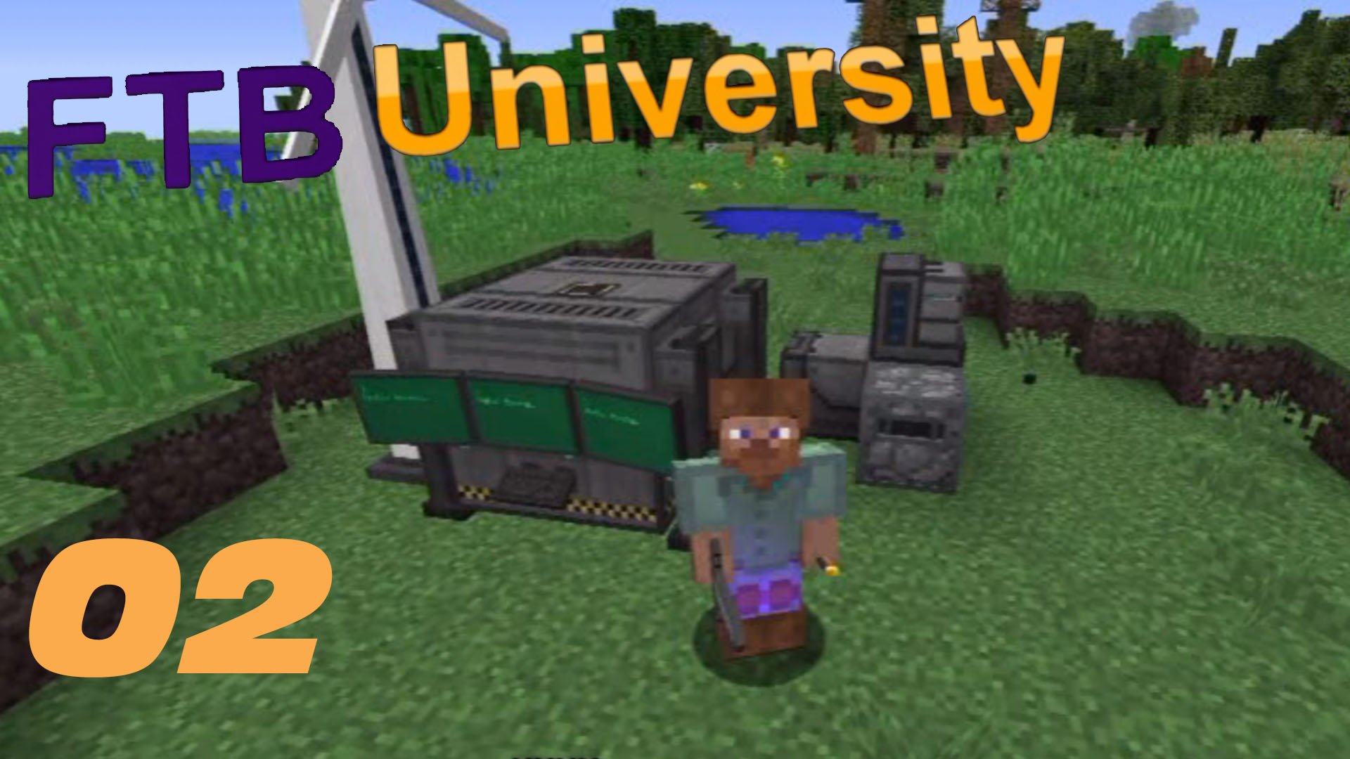 Minecraft 1.12.2 FTB University Lp Ep #2 Первые механизмы и Digital miner