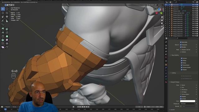 27. Left arm retopology - Create a commercial game 3D character