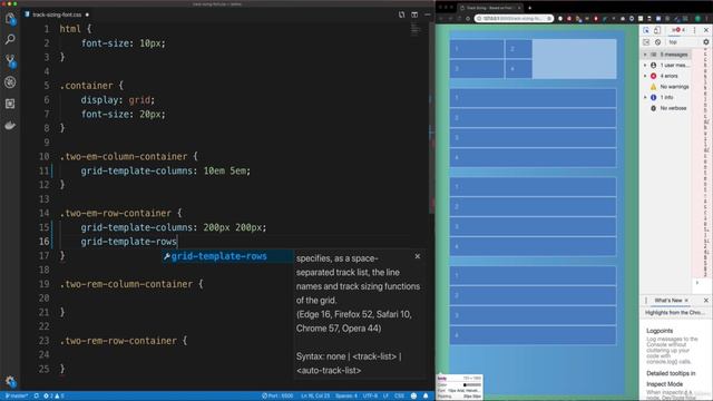 9 Track Sizing based on Font Size